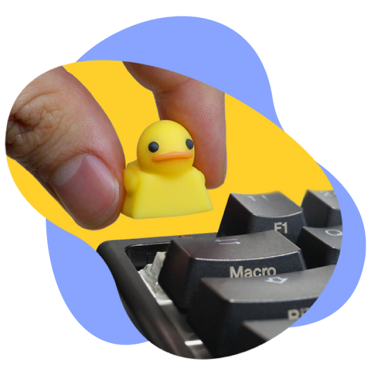 Duckey Keycap Black & White – DuckeyCaps